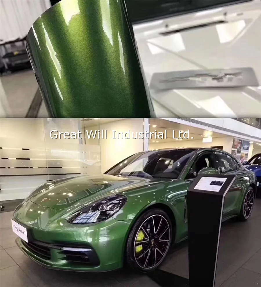 Glossy Metal Mamba Green Vinyl Wrap Film Super Gloss Metal Mamba Green ...