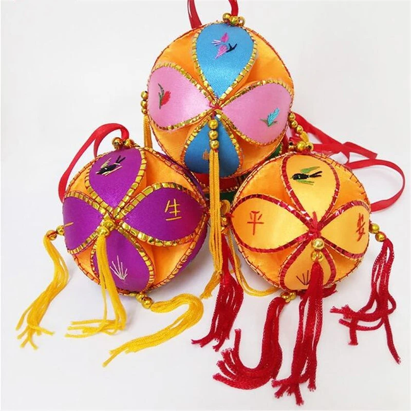 8cm Chinese Ethnic Customs Embroidered Ball Wedding Decoration ...