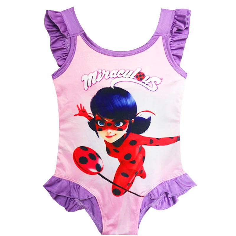 Children Lady bug Girl Bikini Biquinis miraculous Ladybug Dress baby ...