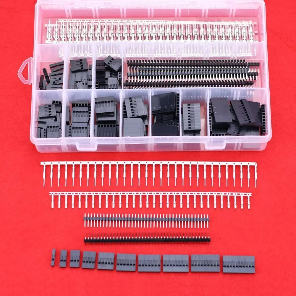 635 Pcs 40 Pin 2.54mm Pitch Single Row Pin Headers,Dupont Connector ...