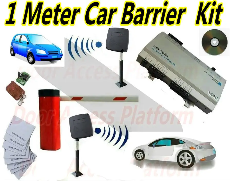 1 Car Parking Barrier gate+1 Enter rfid long range park reader+1 Exit ...