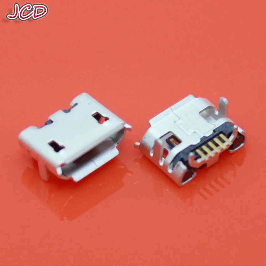 JCD 30pcs Micro USB 5 Pin Jack Female Socket B type horn connector for ...