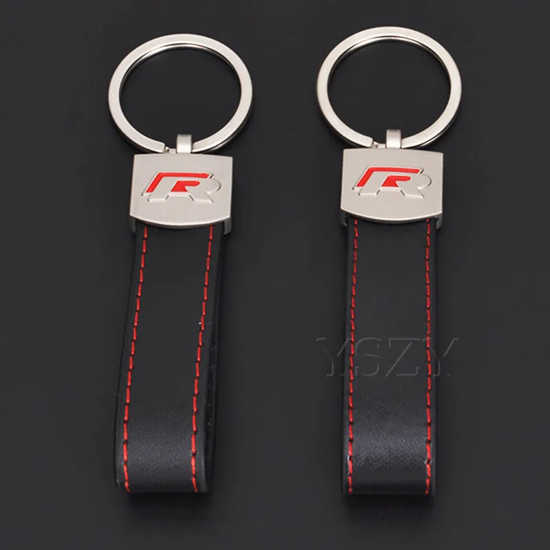 Fashion Leather Metal Car Keychain Key Chain Keyring Key Ring Holder ...