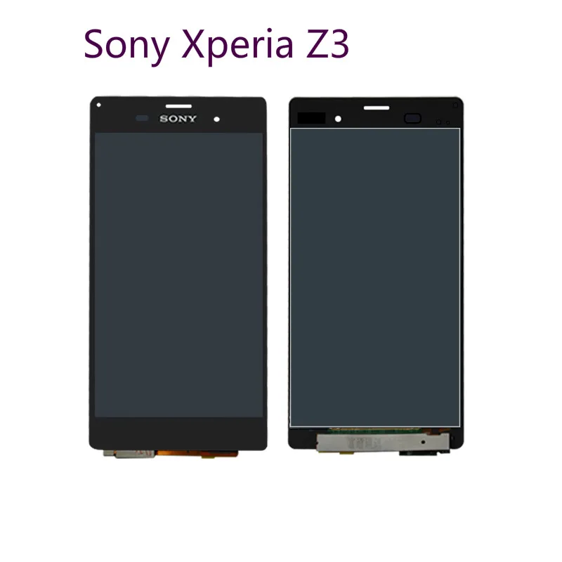 Original For SONY Xperia Z3 LCD Display frame Touch Screen with bezel Frame assembly D6603 D6633 ...