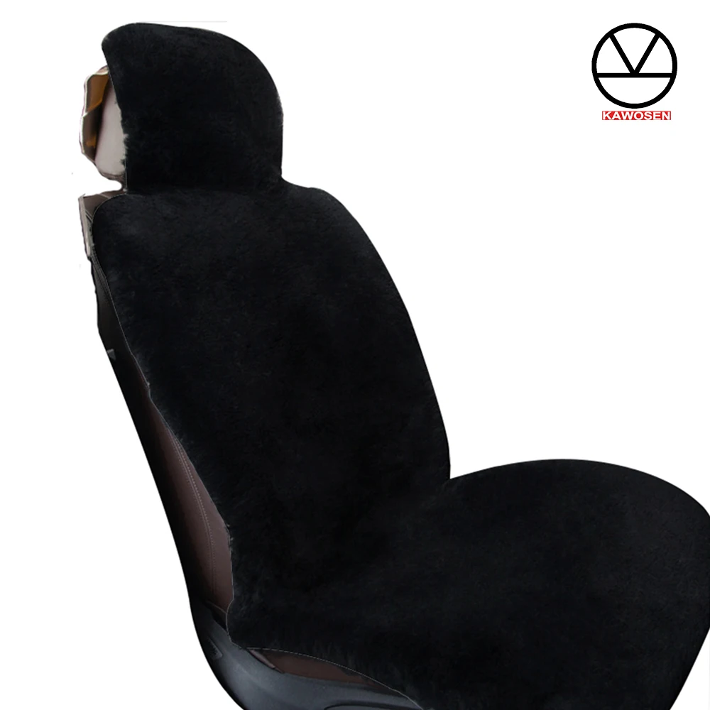 Kawosen 1 Pcs Australian Sheepskin Fur Seat Cover Super Warm Universal
