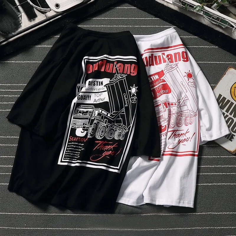 Summer Hip hop Wide Oversize Tees Mens Tshirts Clothing T shirt Hip Hop ...