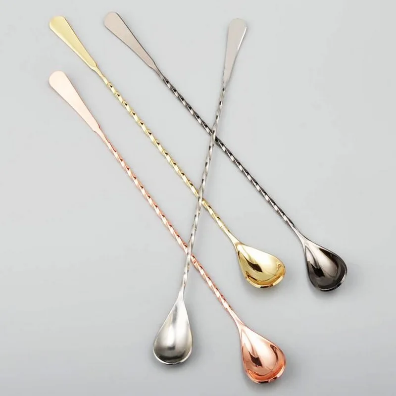 30CM 40CM 50CM Nice Hoffman metal thread long bar spoon mixing swizzle ...