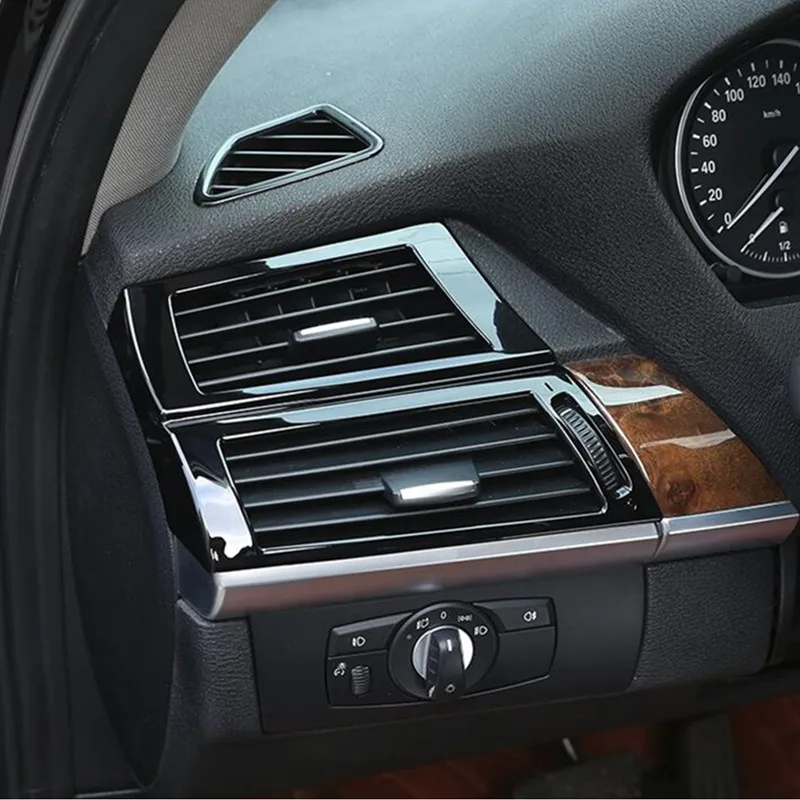 Black Center Console Both Side Air Outlet Frame Decoration Cover Trim ...