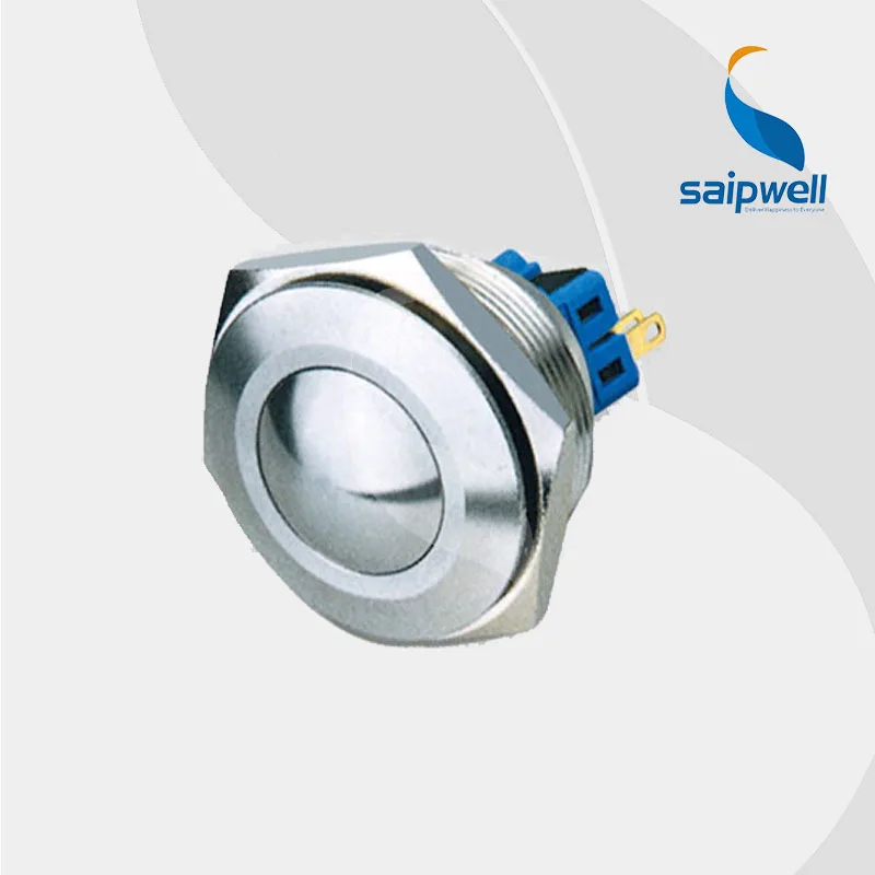 IP67, IK10 30mm Self Lock Type Waterproof Push Button Switch /Round ...