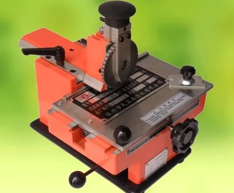 Embossing machine Metal sheet manual steel aluminum alloy name plate ...