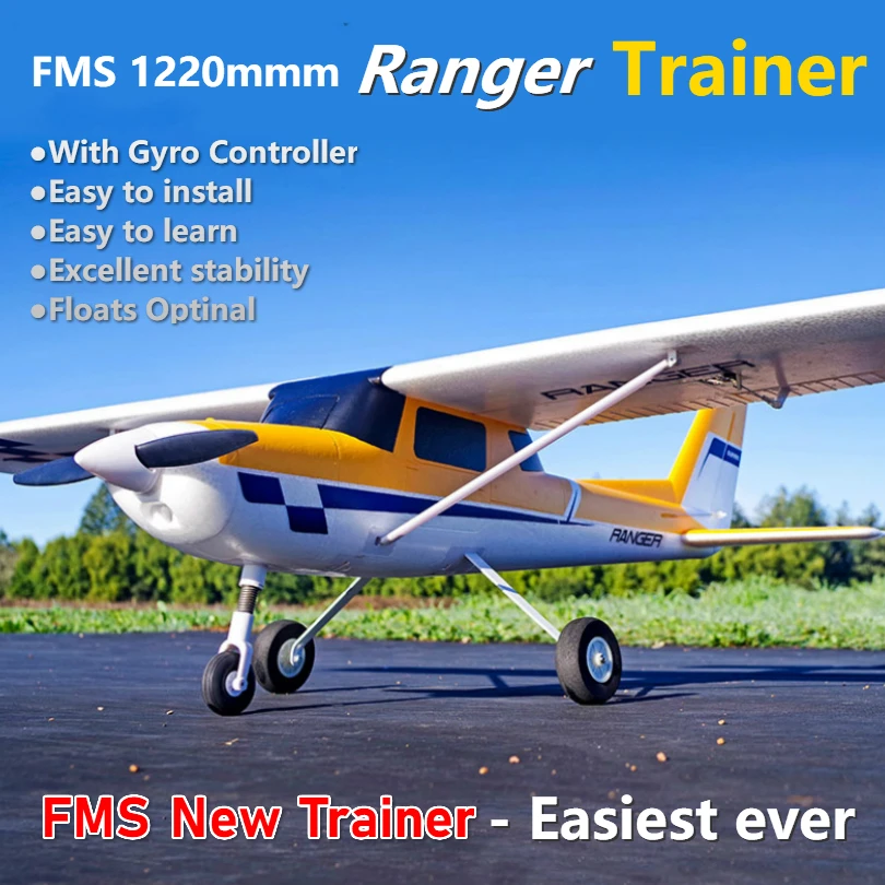 FMS 1220mm Ranger Trainer Beginner RC Airplane Plane with Reflex Gyro ...