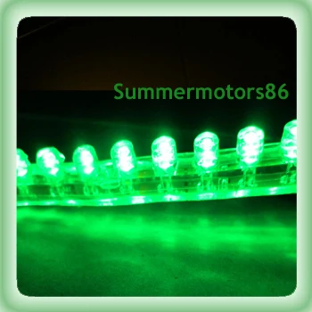 4x 24CM 24leds Car DRL Fexible Led Strip Light Bar Bright Green G24 ...