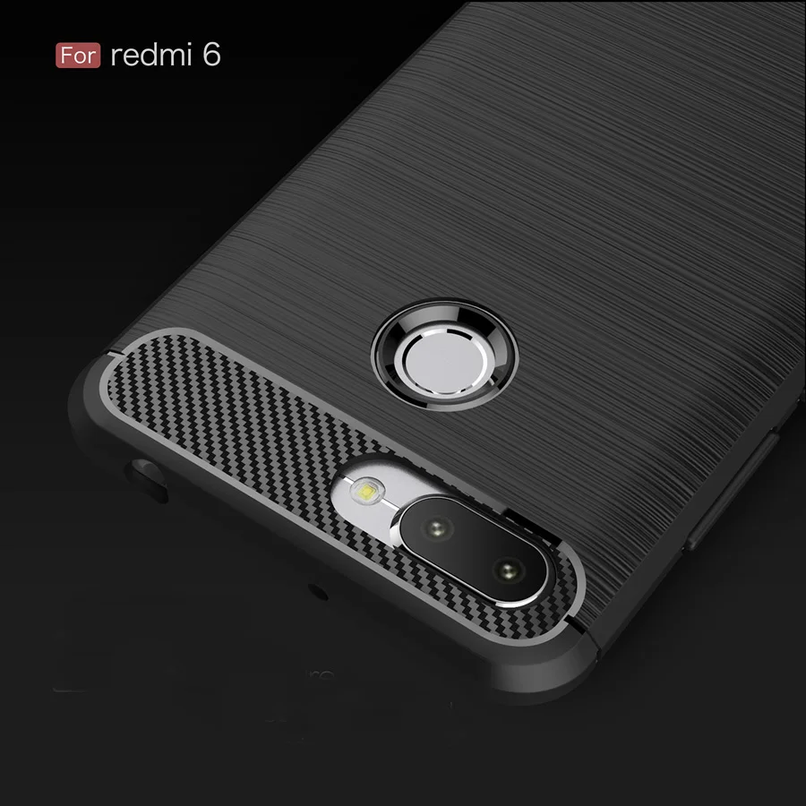 100% Original For Xiaomi Redmi 6 back cover case Soft TPU Anti knock ...