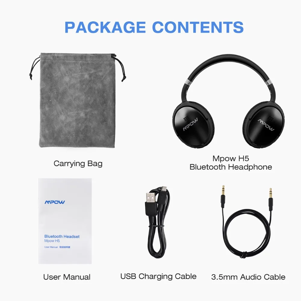 Mpow H5 активные наушники с шумоподавлением Hi-Fi стерео удобные ...