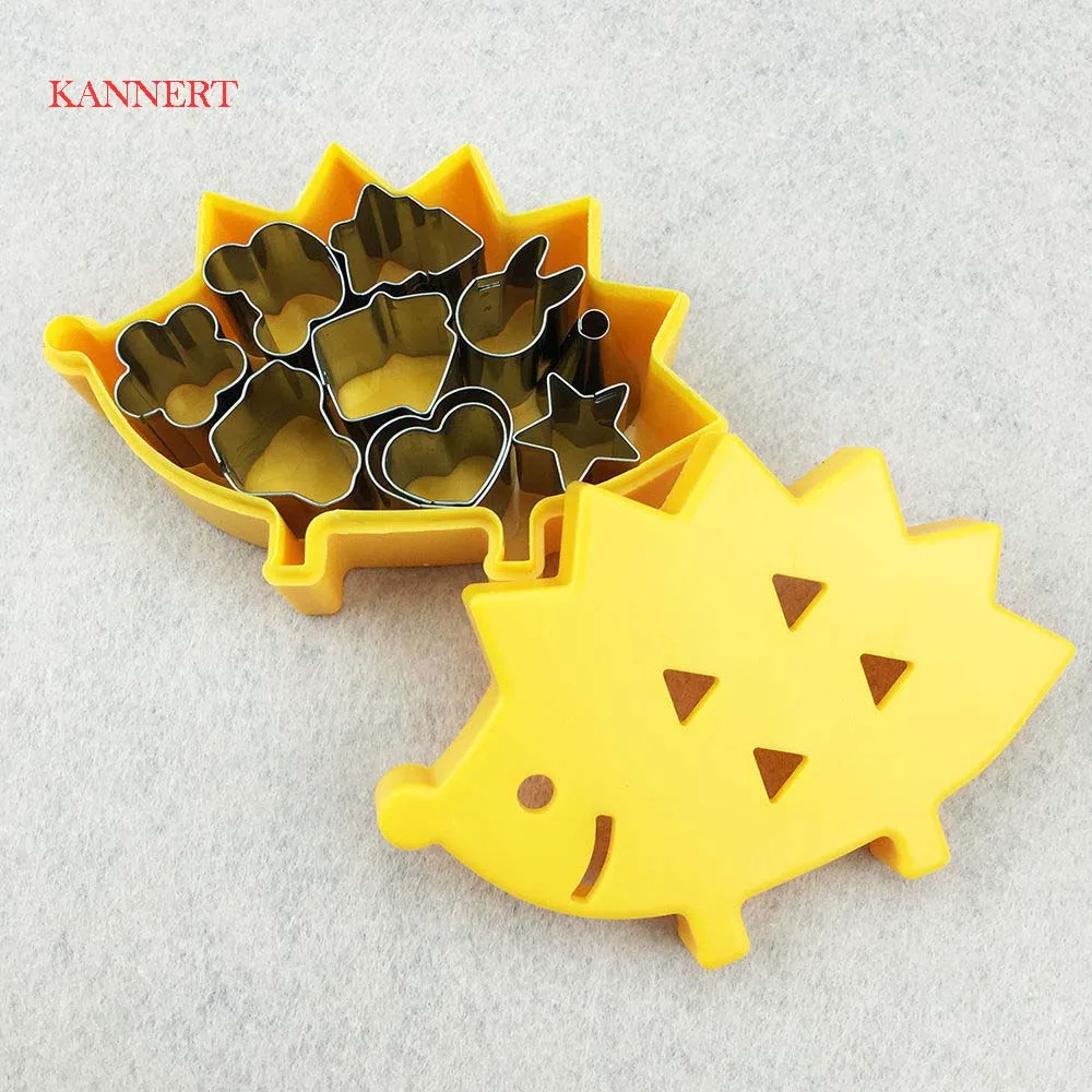 KANNERT-10pcs-set-Fruit-Cutter-Mould-Hedgehog-Box-Design-Mini-Stainless ...