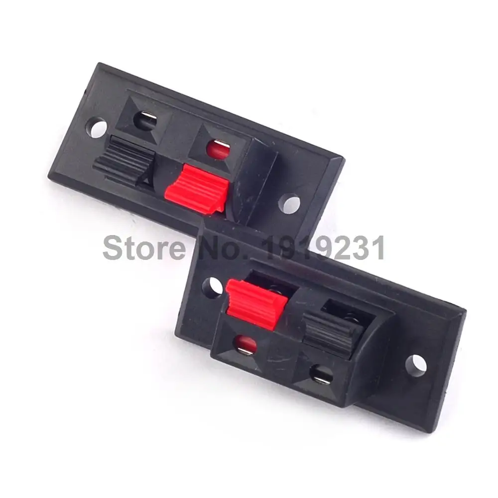 2 포지션 커넥터 터미널 푸시 인 잭 스프링 로드 오디오 스피커 터미널 5 개입connector Terminalpush