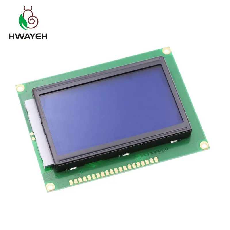 1pcs 1px128*64 Dots Lcd Module 5v Blue Screen 12864 Lcd With Backlight ...