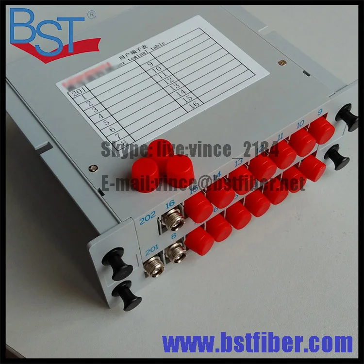 1x16 LGX Box Cassette Card Inserting FC/UPC PLC splitter Module 1:16 16 ...