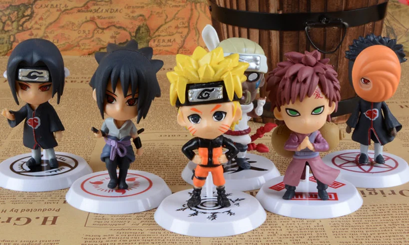 6pcs/set Classic Figurine Naruto PVC Action Figure Toys Full Set Model ...