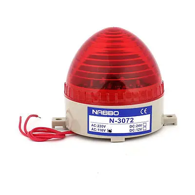 Industrial AC 110V Red LED Blinking Warning Light Bulb Signal Tower ...