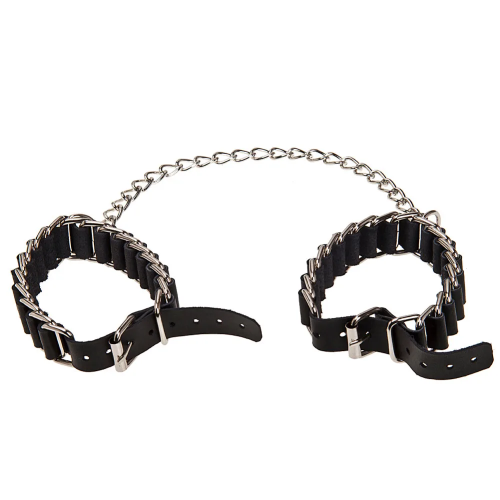 1X Leather Chain Hand Cuffs Restraints JA460|restraints|restraints ...