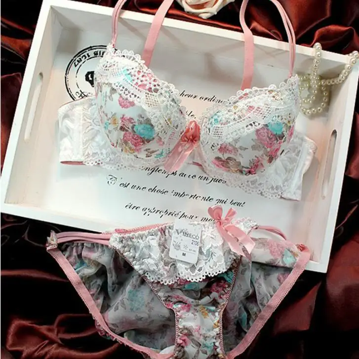 Underclothes Underwear Women Bras B Cup Lingerie Set With Brief Sexy