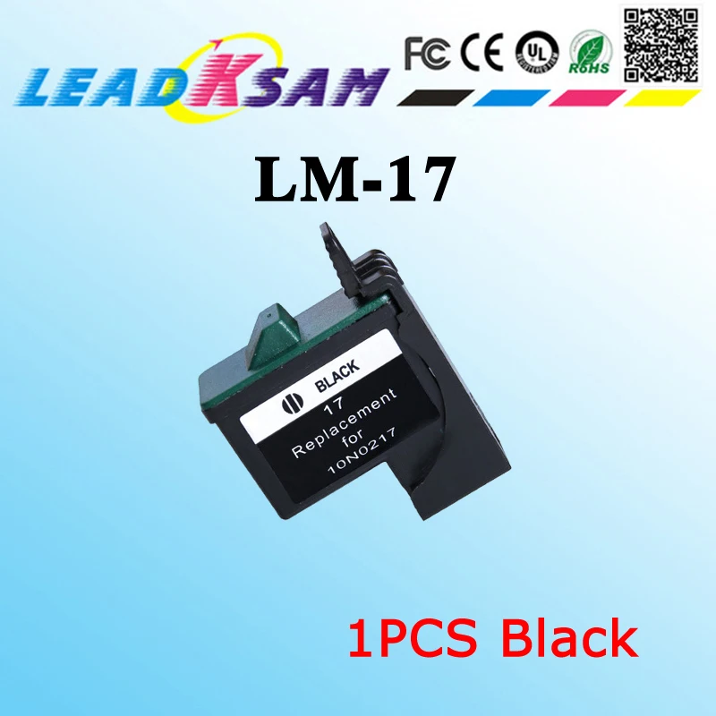 1x preto Cartucho De Tinta para Lexmark i3 17 X1100 X1150 X1270 X2250 ...