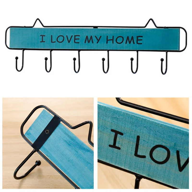 Домашний декор винтажный держатель для ключей крючок для хранения одежды настенная вешалка