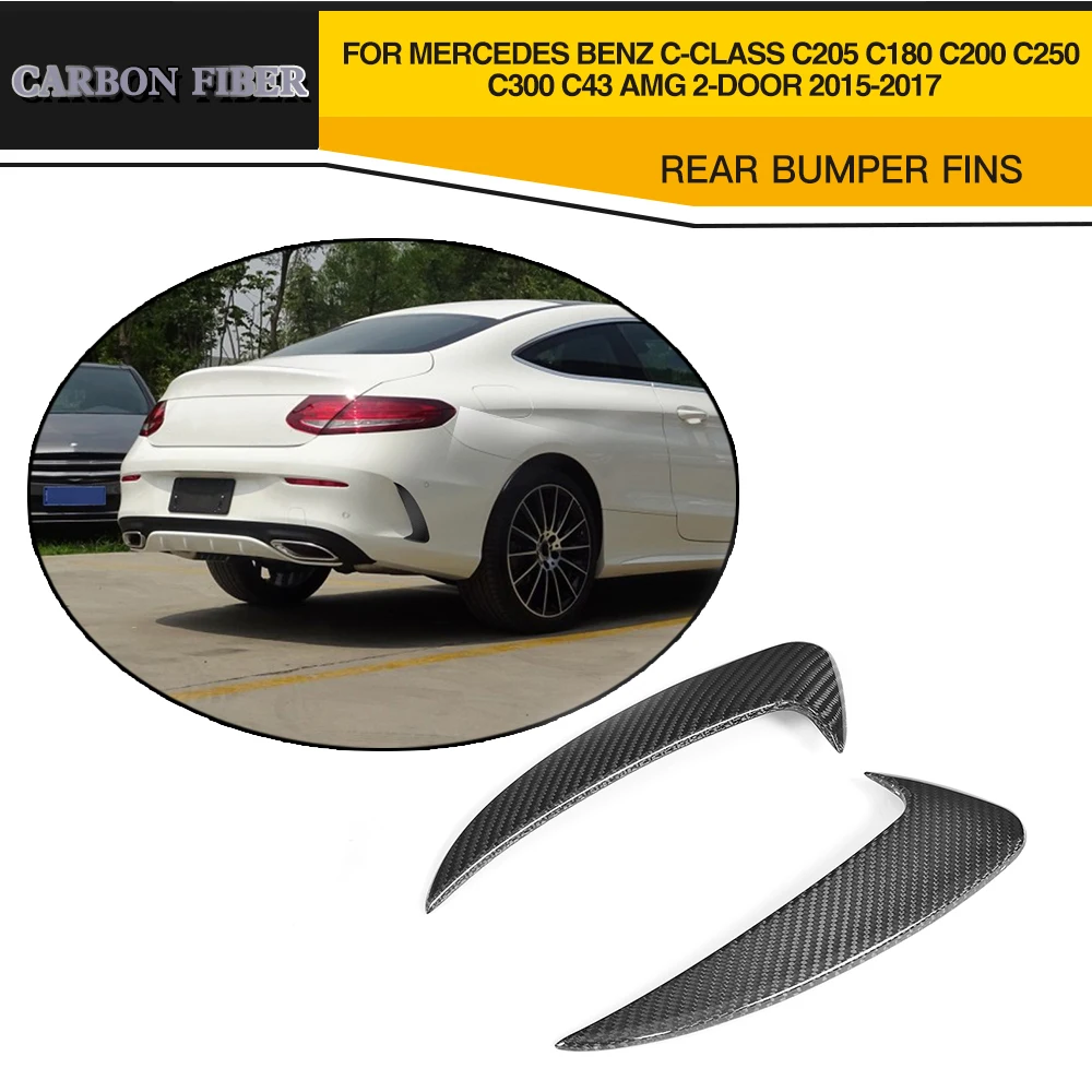 Carbon Fiber Auto Rear Bumper Vents Exterior Trims for Mercedes Benz C ...