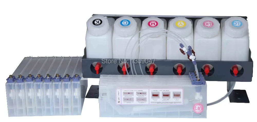 Double 6 Color Ciss System Bulk Ink System For Outdoor Large Format ...