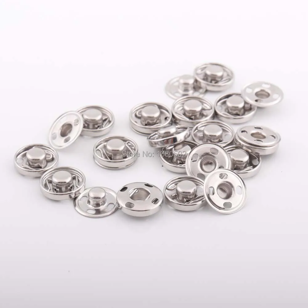 30sets Black and Silver color top quality round shape Metal Snap ...