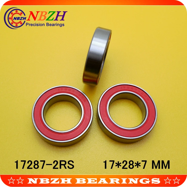NBZH bearing10pcs/lot 17287-2RS MR17287 17287 17287RS 17x28x7mm Bike ...