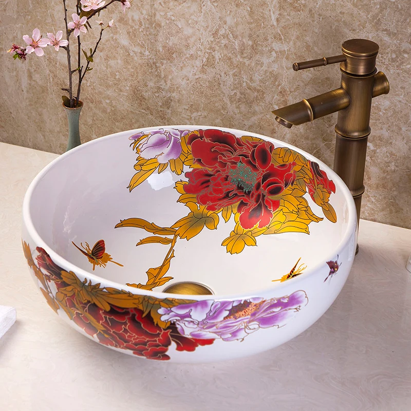 Art Wash Basin Bathroom Sinks Countertop Bathroom Hand Basins White ...