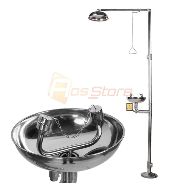 304 Stainless Steel Compound Eye Washer Emergency Spray vertical Shower ...