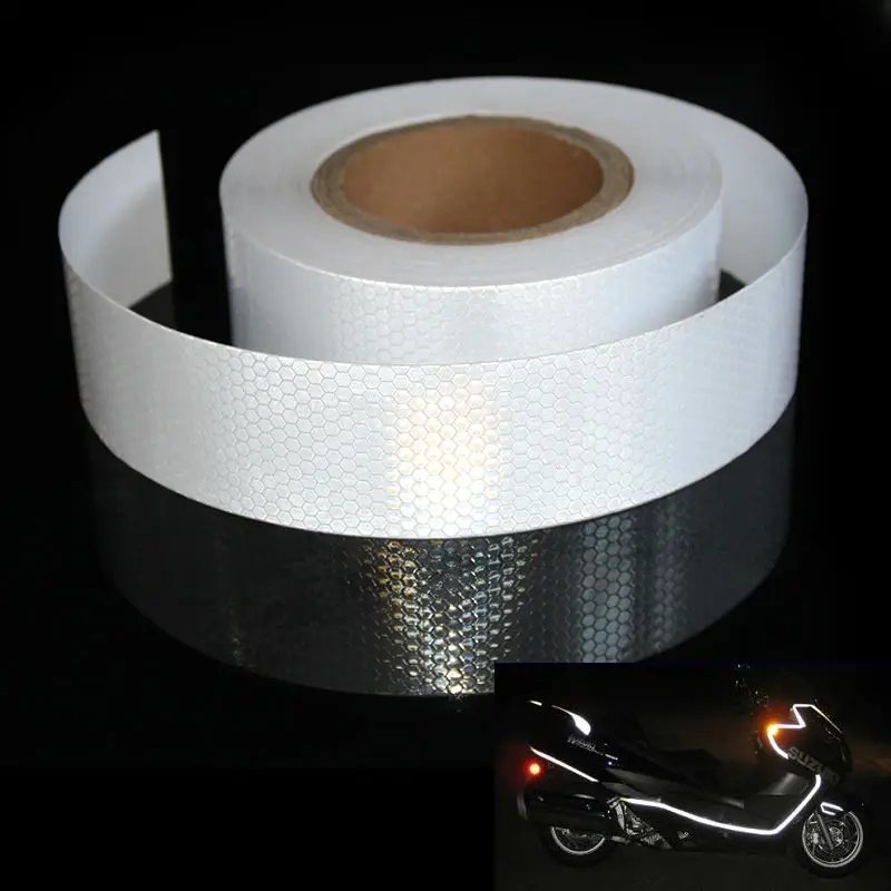 5CM*50M White Reflective Tape Self Adhesive Warning Tape Reflecting ...