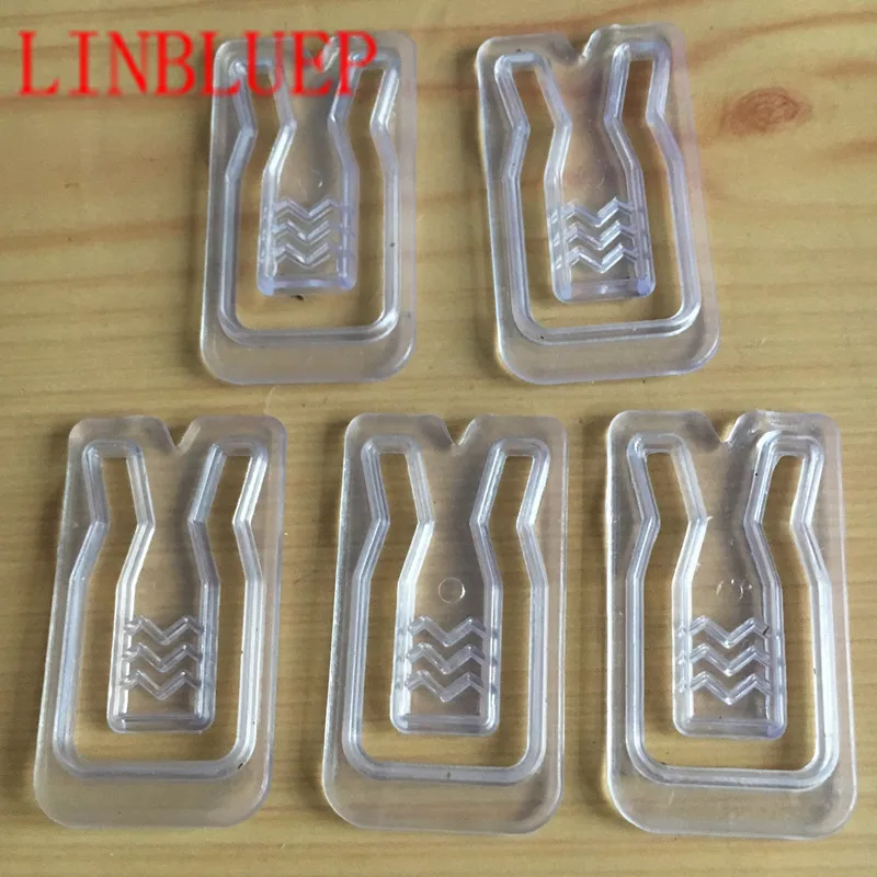 1000Pcs Rectangle White Or Transparent PP Clips For Shirt Packaging ...