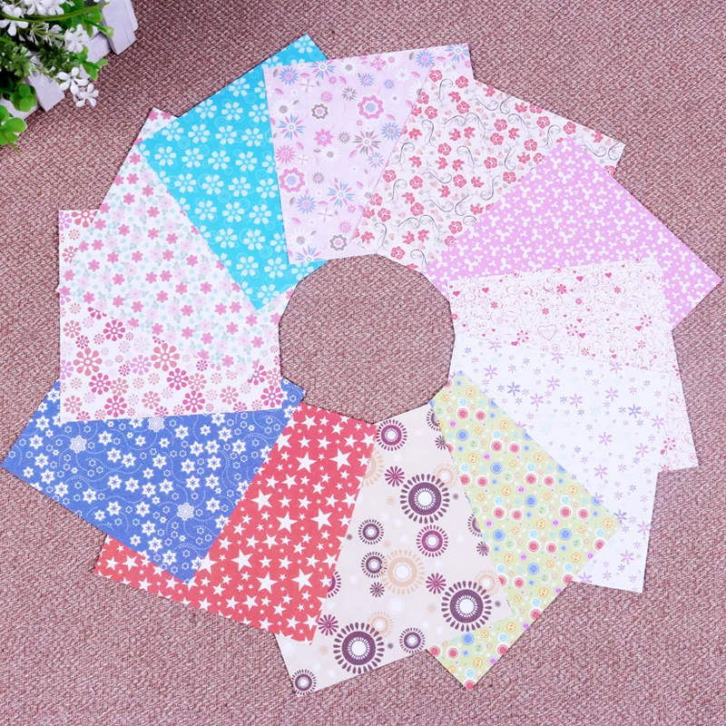 72 Sheets 15X15cm Mix Color Flower Patterned Folding Paper Square ...