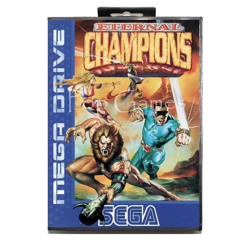 Eternal Champions with Box for 16 bit Sega MD Game Card for Mega Drive ...