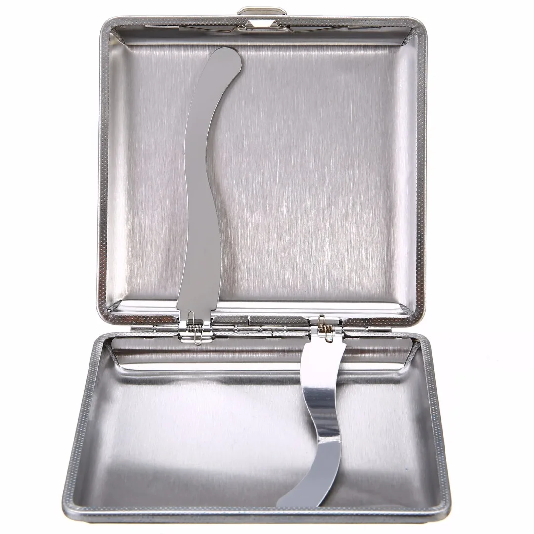 20 Cigarette Case Storage Holder Aluminum Storage Box Container Double ...