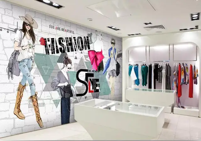 Beibehang Wallpaper Behang Decorative Mural Fashion Beauty Mall