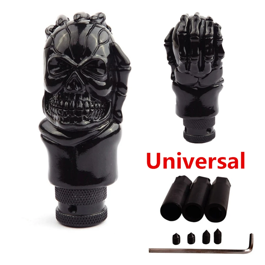 Universal ABS Skull Head Car Gear Shifter Knob Skull Shifter Lever Fit ...