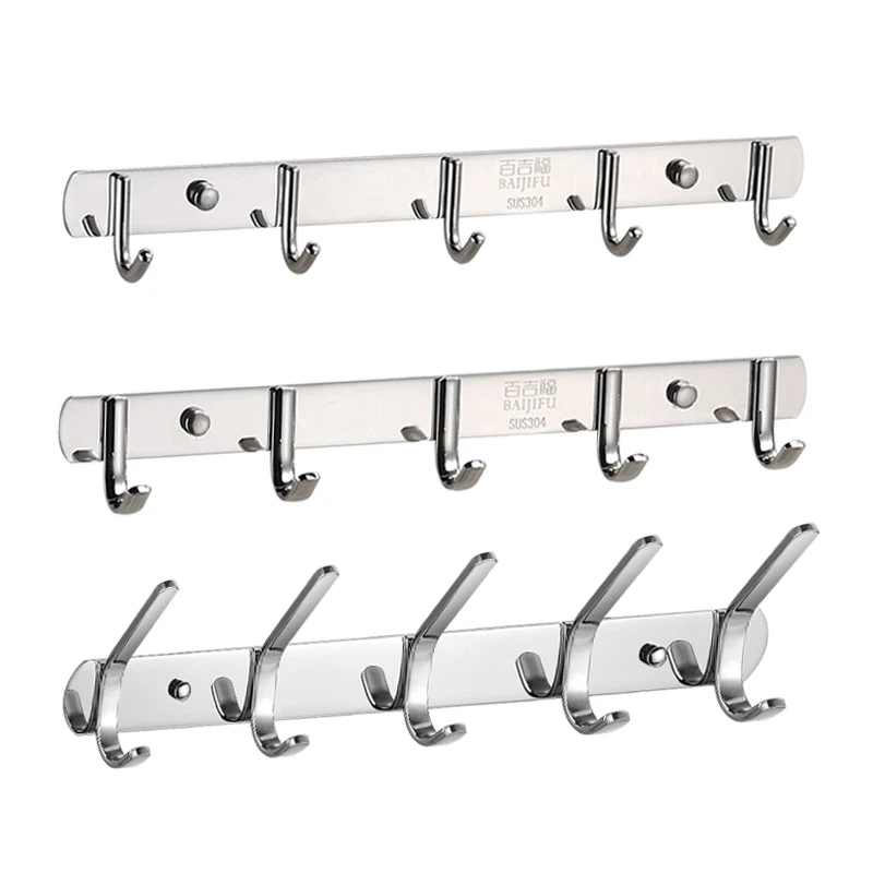 1PCS-304-hook-line-hook-punch-toilet-clothes-hanging-hook-stainless ...