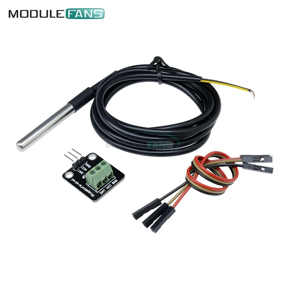 Ds18b20 Temperature Sensor Module Kit Waterproof 100cm Digital Sensor