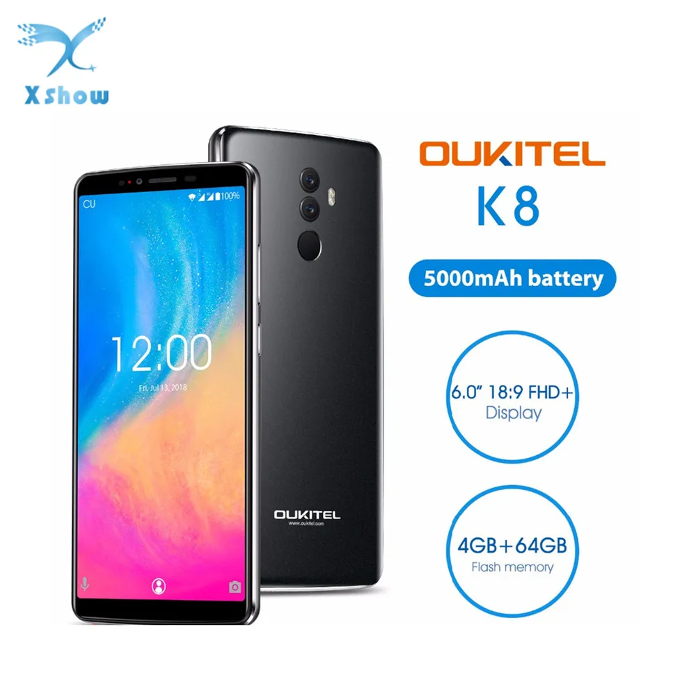 Oukitel K8 189 Full Display 60fhd Mobile Phone Android 80 Mt6750t Octa Core 4gb64gb