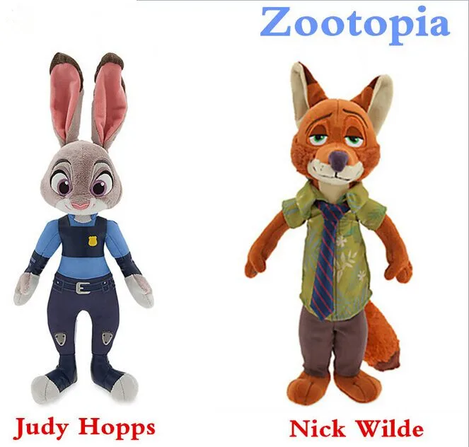 2pcs/lot 22cm/30cm Plush Zootopia The Rabbit Judy Hopps and Fox Nick ...