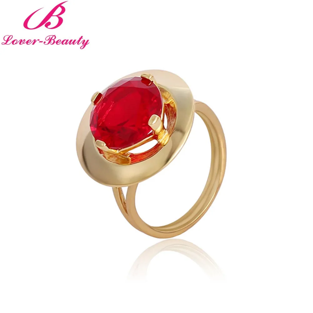 Lover Beauty Luxury Red Cubic Zircon Ring Rose Gold Color Zircon Party ...