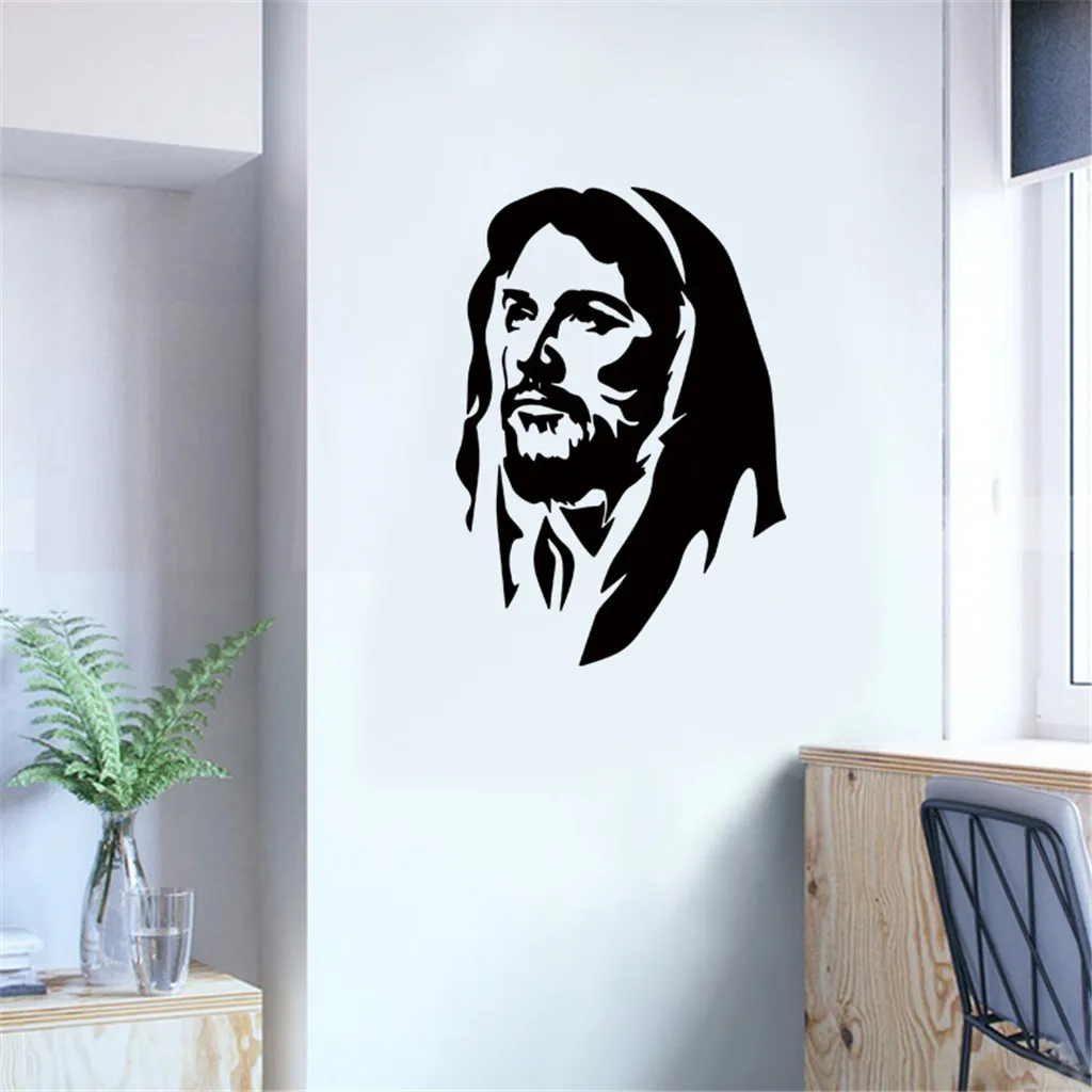 KAKUDER Jesus Christ Wall Decal Vinyl Art Mural Church Wall Stickers ...