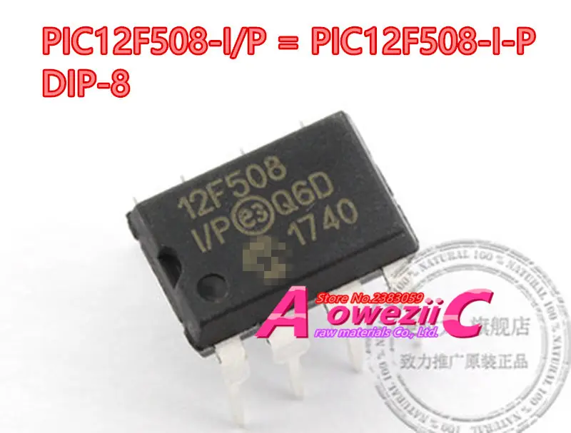 Aoweziic 2018+ 100% New Original Pic12f508-i/p Dip-8 Pic12f508-i/sn Sop-8 Pic12f508 12f508 Mcu ...