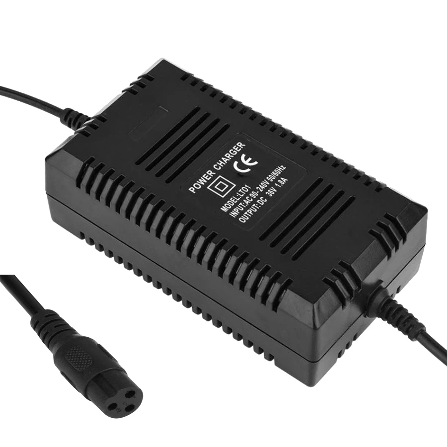 Eu Standard 36v 1.8a Xlr 3 Pin Plug Female Smart Charger Electric Scooter Power Adapter For E ...