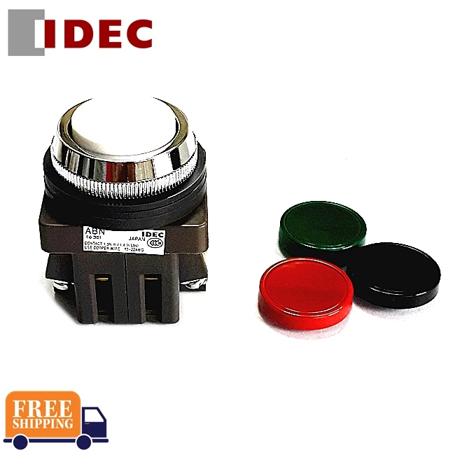 5PCS IDEC 스위치 ABN ABN110 ABN101 ABN111 ABN120 G R B Y W S 30mm 1NO 1NO ...